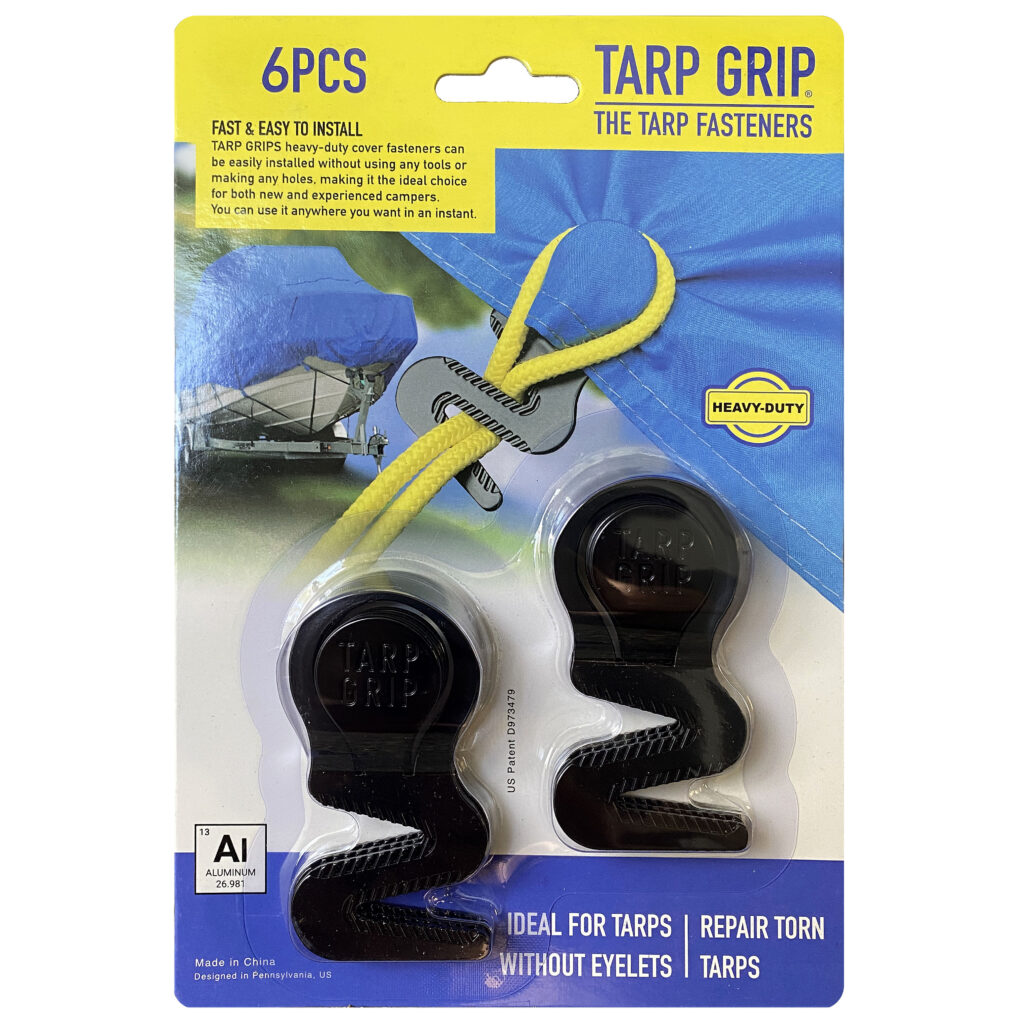 Tarp Grip. The tarp fasteners. Black.